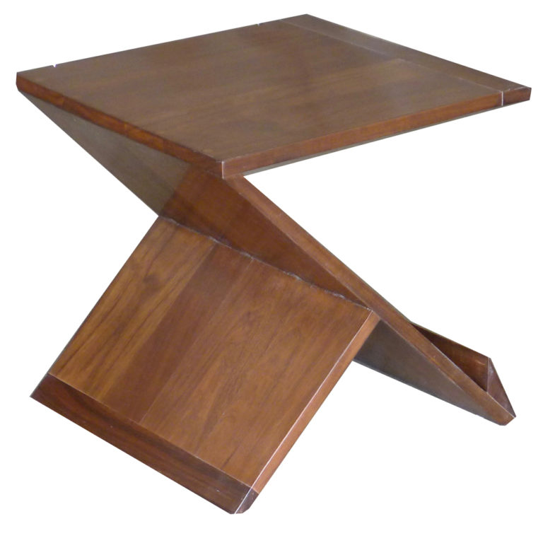 Walnut Mid Century Zig Zag Table || TFTM Melrose