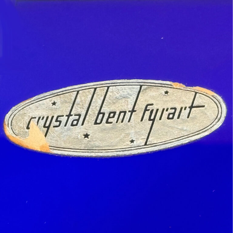 Streamline Art Deco Colbolt Blue Bent Glass Clock //TFTM Melrose